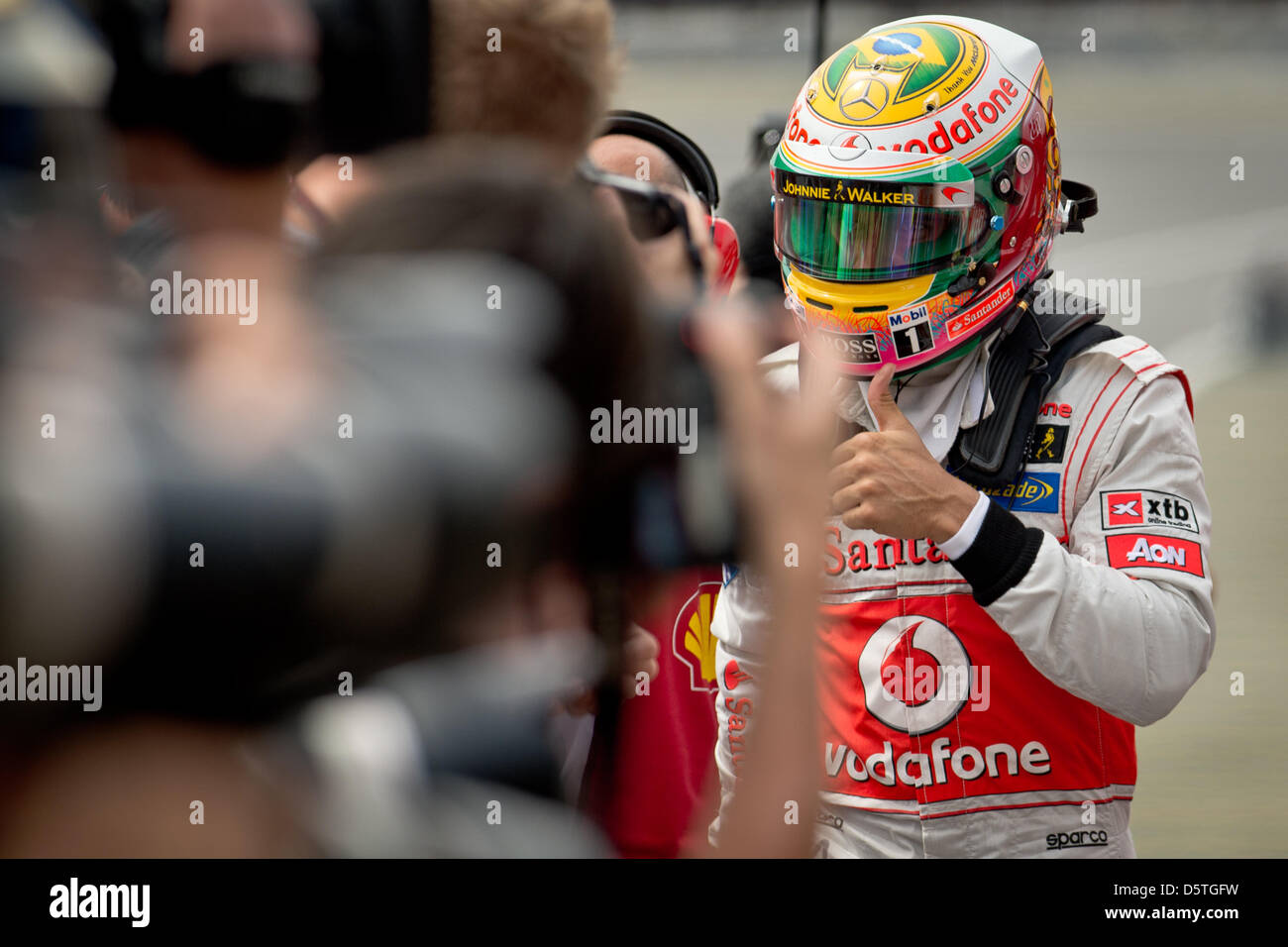 British Formula One driver Lewis Hamilton of McLaren Mercedes ...