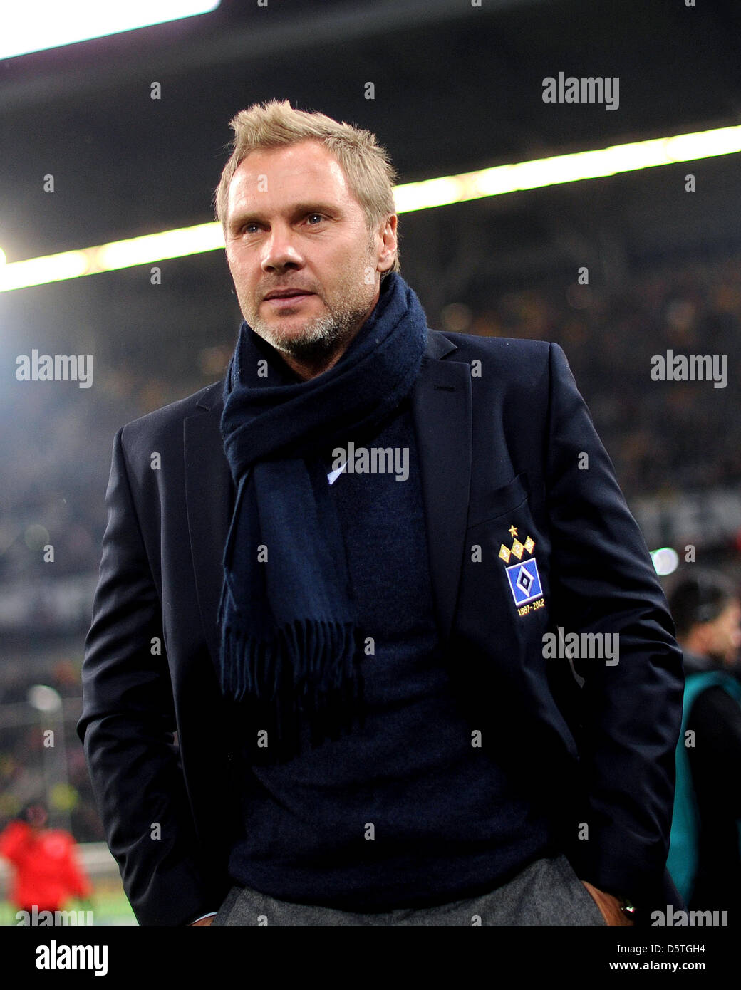 Hamburg's head coach Thorsten Fink is seen before the German Bundesliga ...