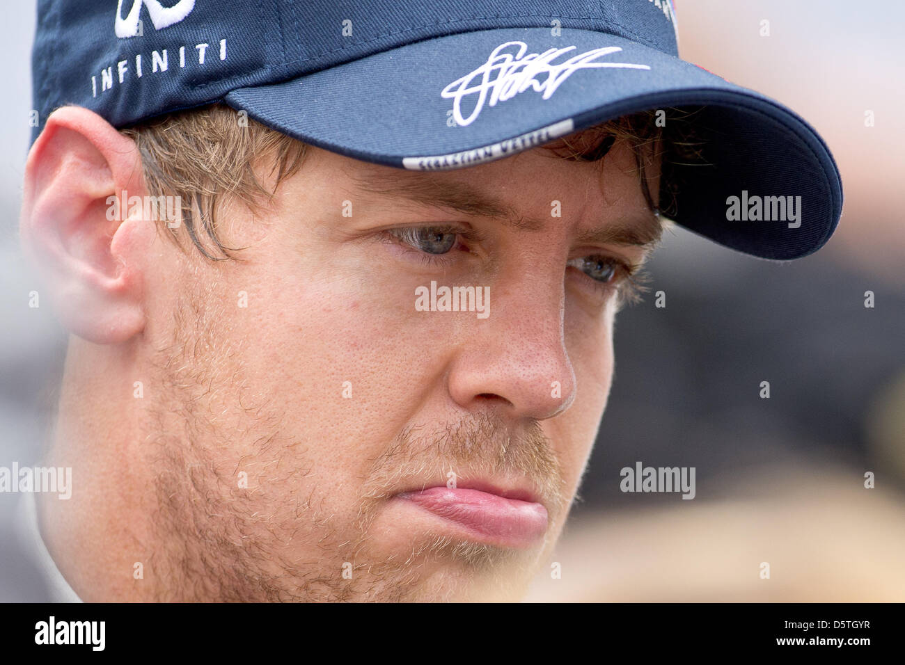 German Formula One driver Sebastian Vettel of Red Bull talks to ...