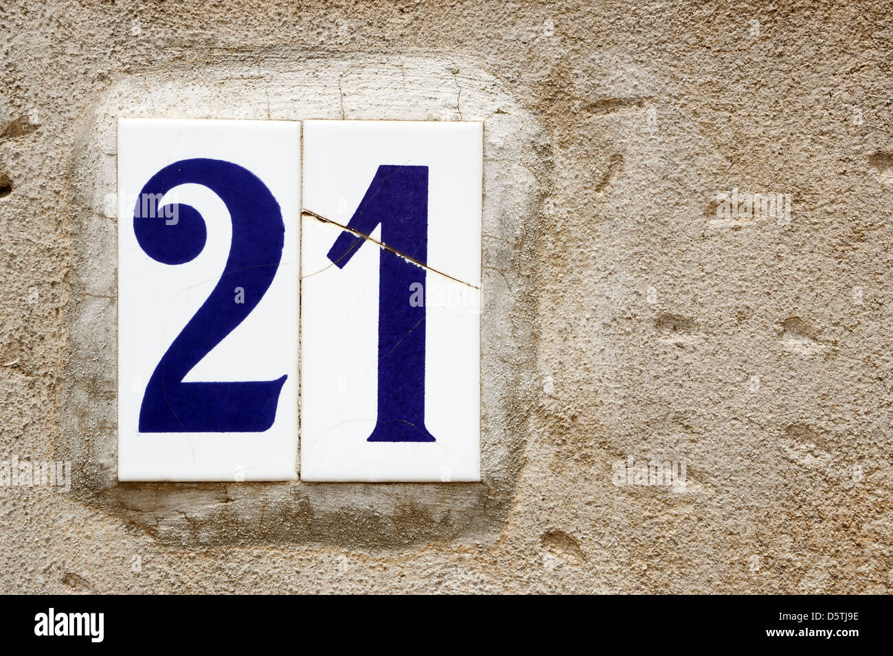 house number 21 Stock Photo - Alamy