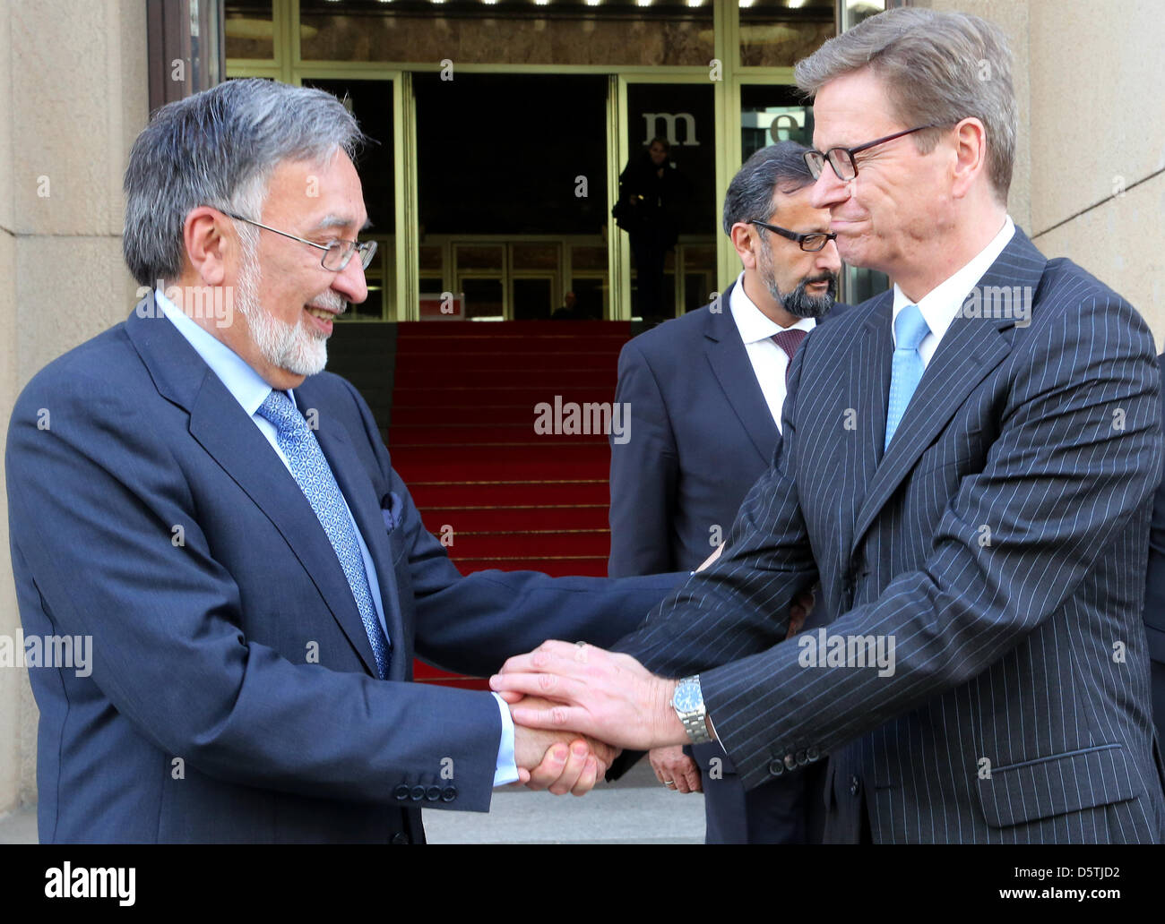 German foreign minister Guido Westerwelle and his Afghan counterpart ...