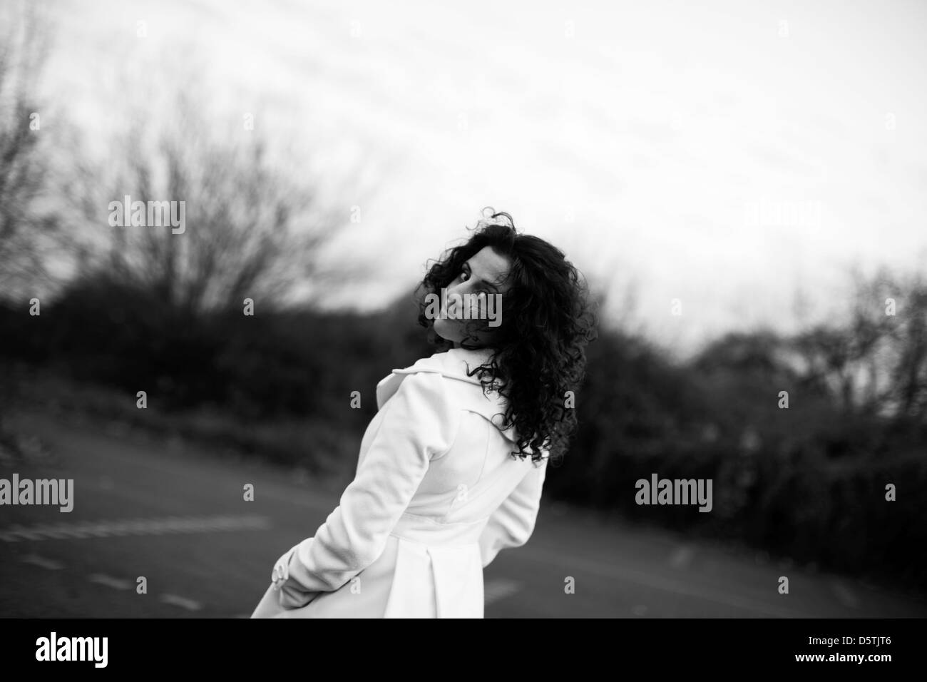 Female boxer on white Black and White Stock Photos & Images - Alamy
