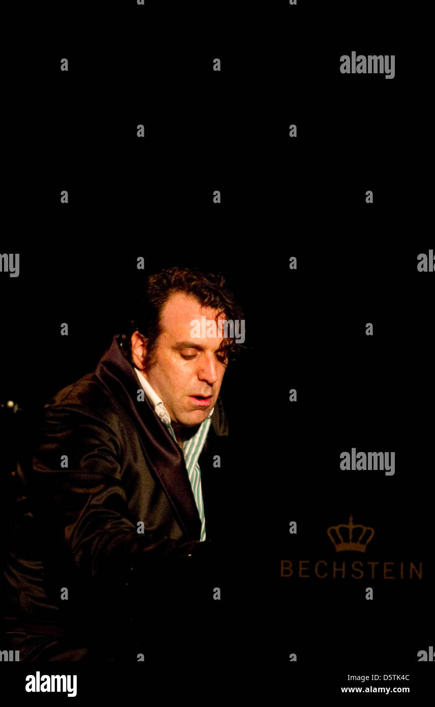 Canadian pianist Chilly Gonzales performs on stage during a concert at ...