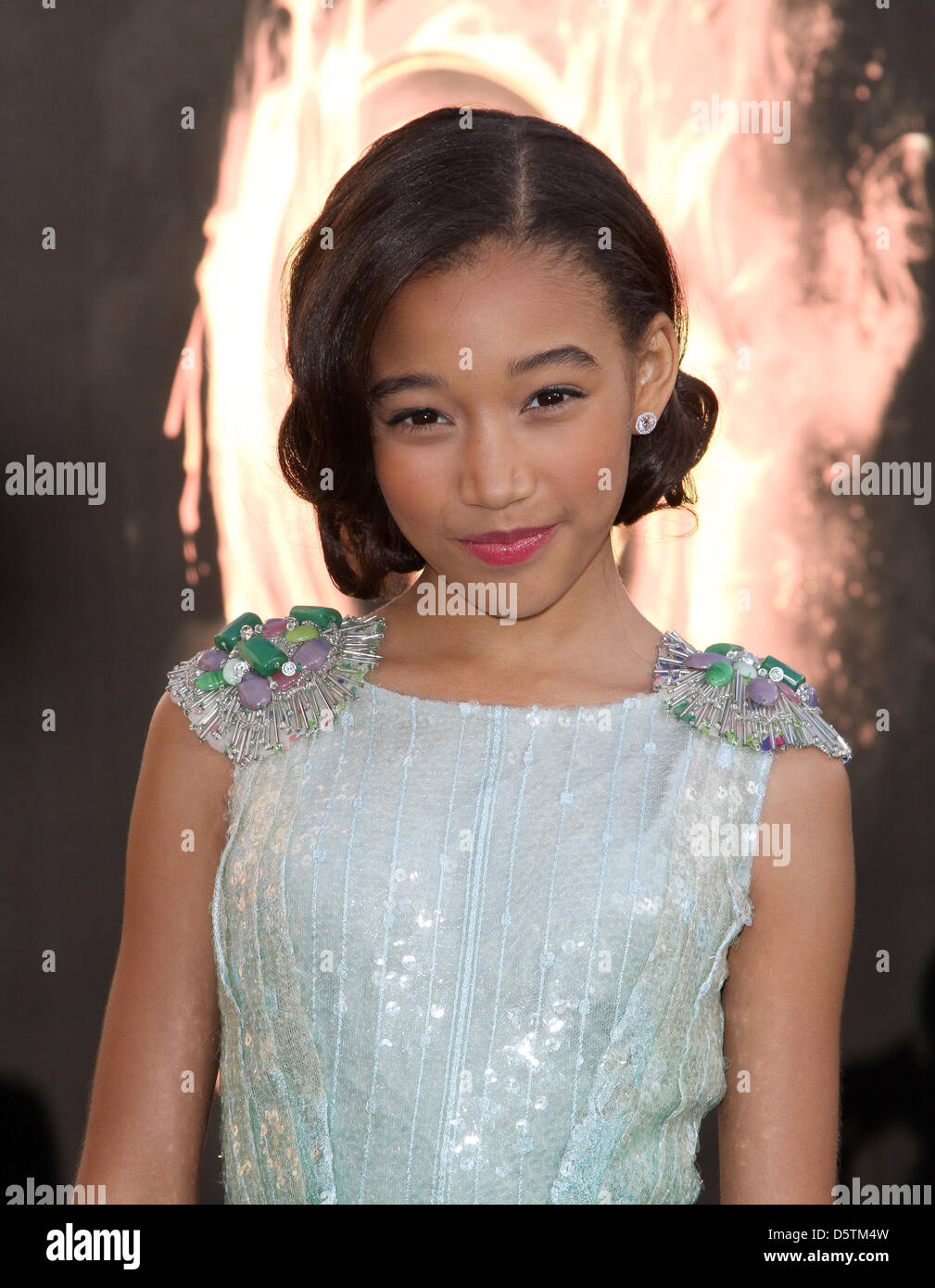 Amandla Stenberg Los Angeles premiere of 'The Hunger Games' held at ...