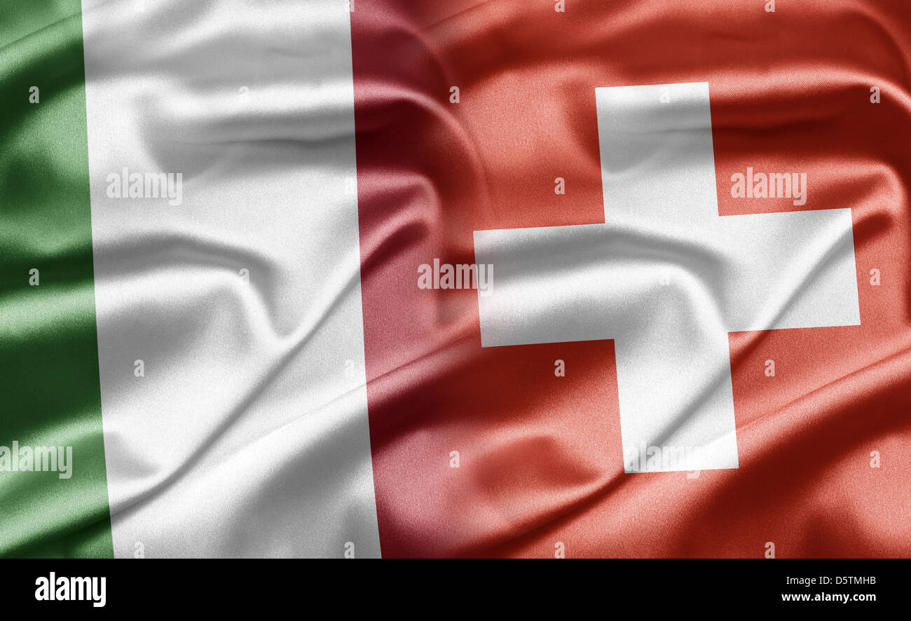 Switzerland italy flag hi-res stock photography and images - Alamy