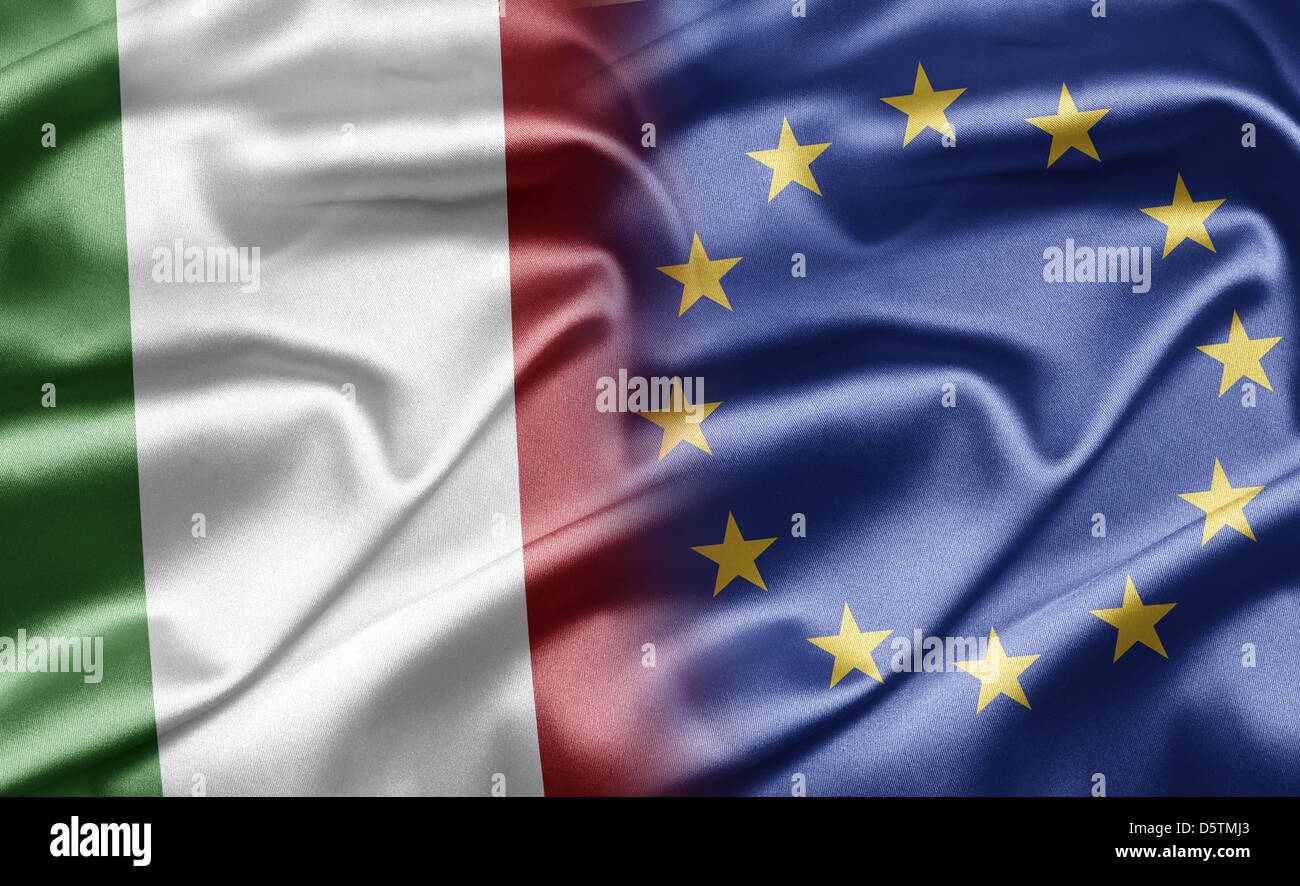 Italy eu flag and italian flag hi-res stock photography and images - Alamy
