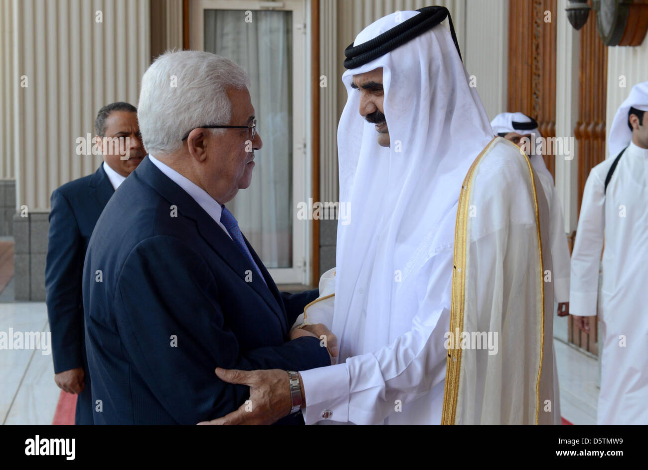Doha, Qatar. April 9, 2013. Palestinian President Mahmoud Abbas (Abu ...