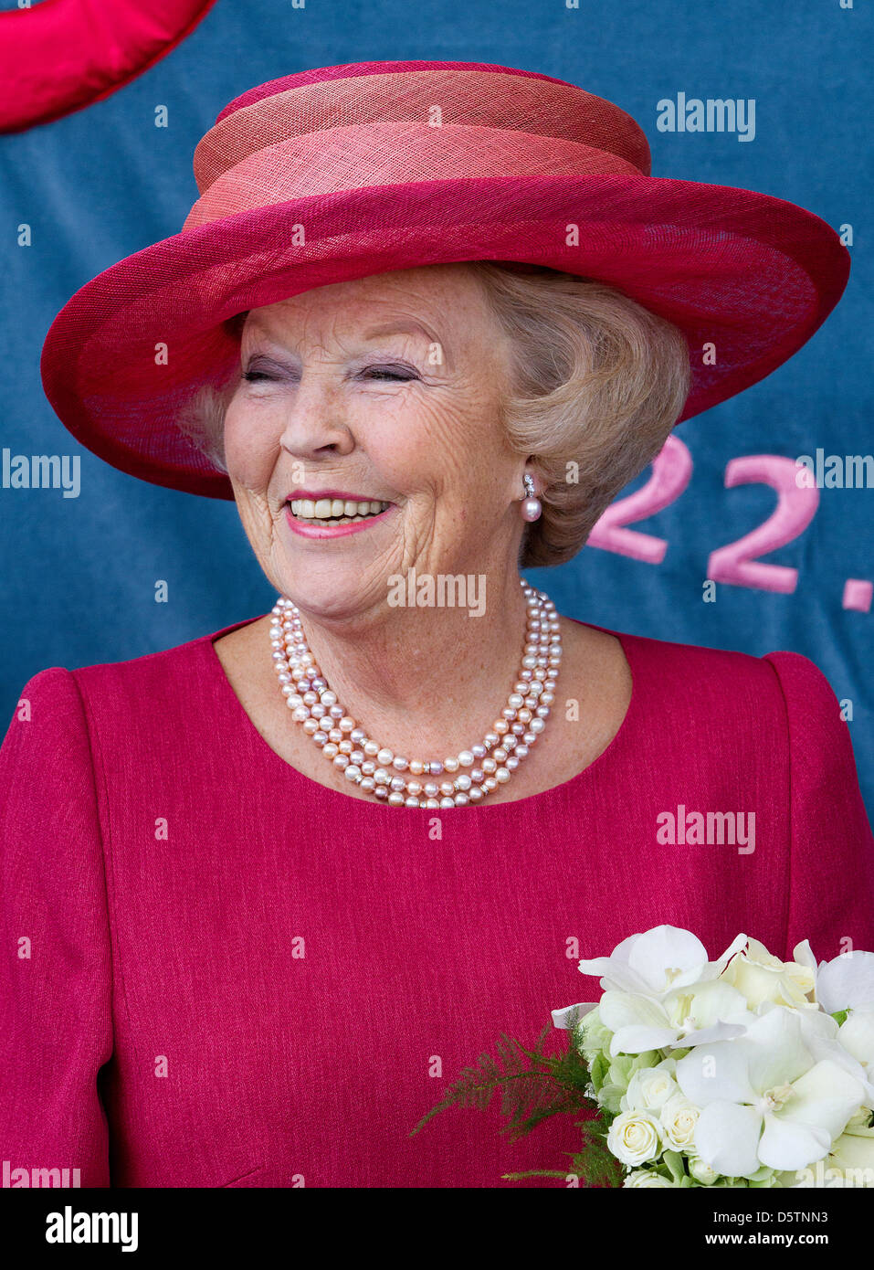 Queen Beatrix of The Netherlands attending the re-opening of the ...