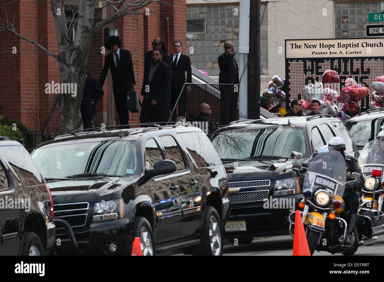 Stevie Wonder The funeral of Whitney Houston at the New Hope Baptist ...