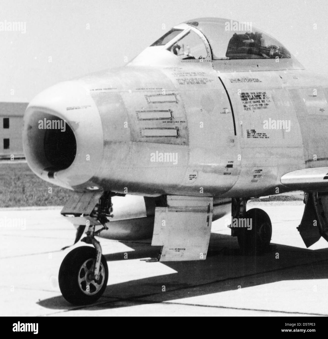 The North American F-86A-5-NA Sabre, an early model of the iconic F-86 ...