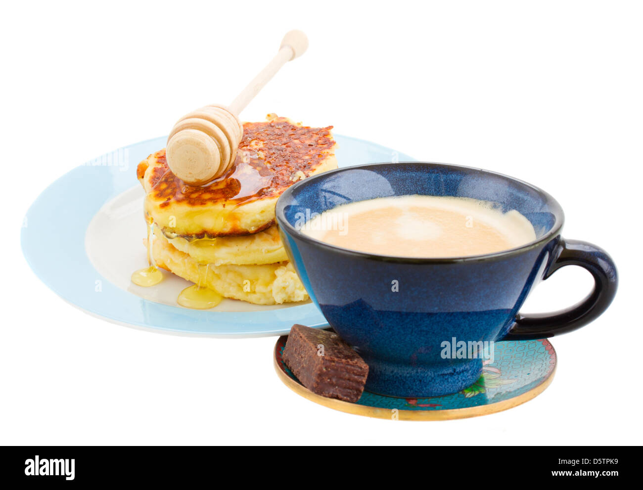 Pancakes cup coffee Cut Out Stock Images & Pictures - Alamy