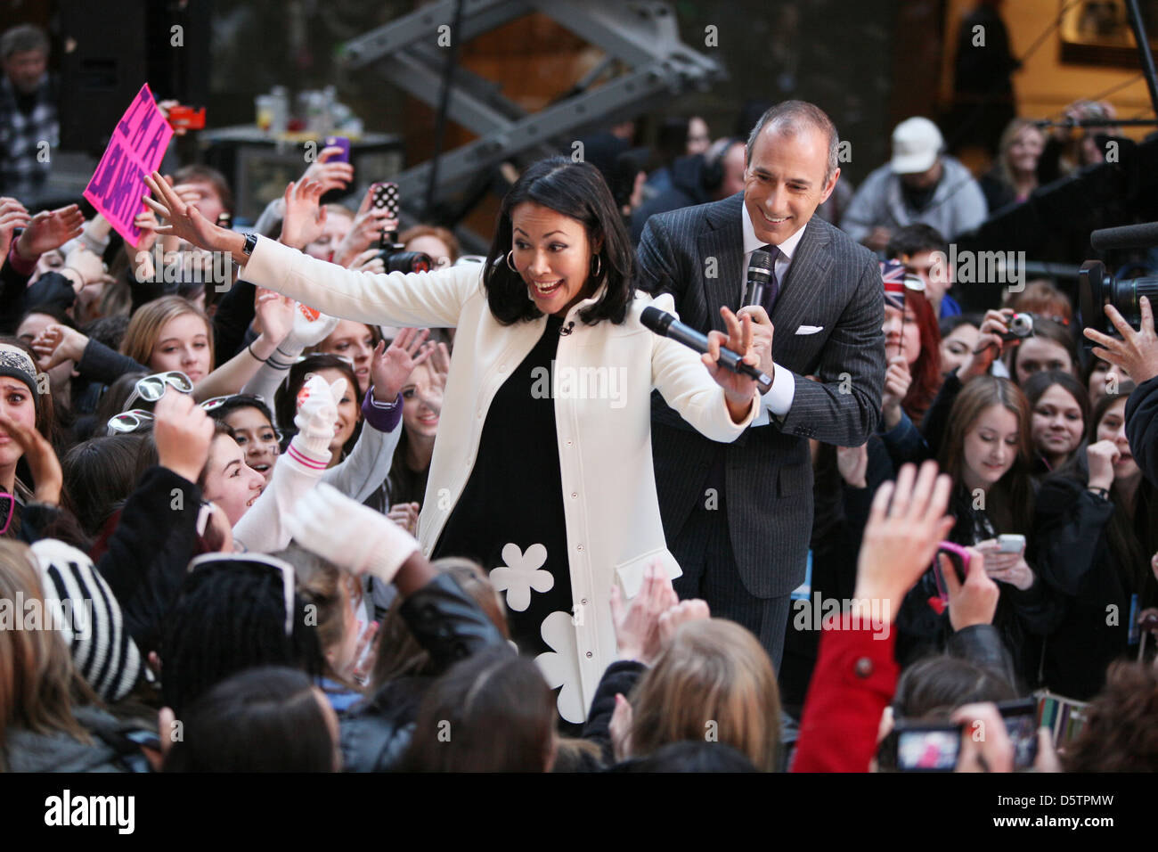 Ann Curry and Matt Lauer One Direction performs on 'Today' as part of ...