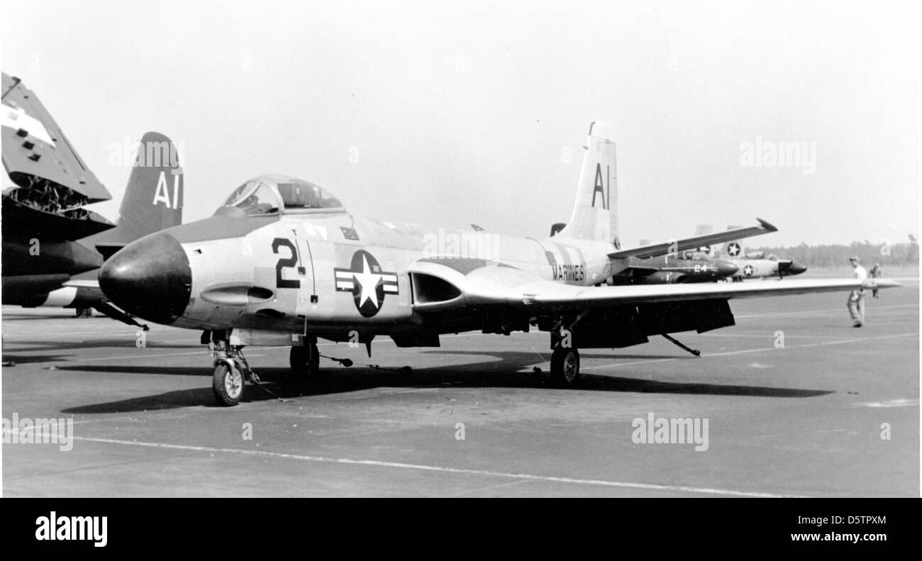 The McDonnell F2H-4 'Banshee' was a carrier-based jet fighter used by the U.S. Navy and Marine ...