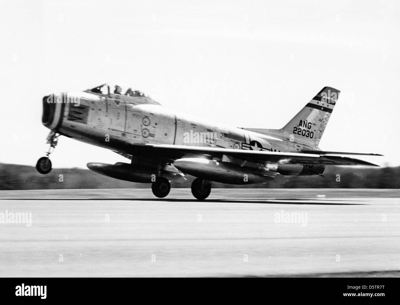 The North American F-86H-10-NH Sabre, belonging to the 131st Tactical ...