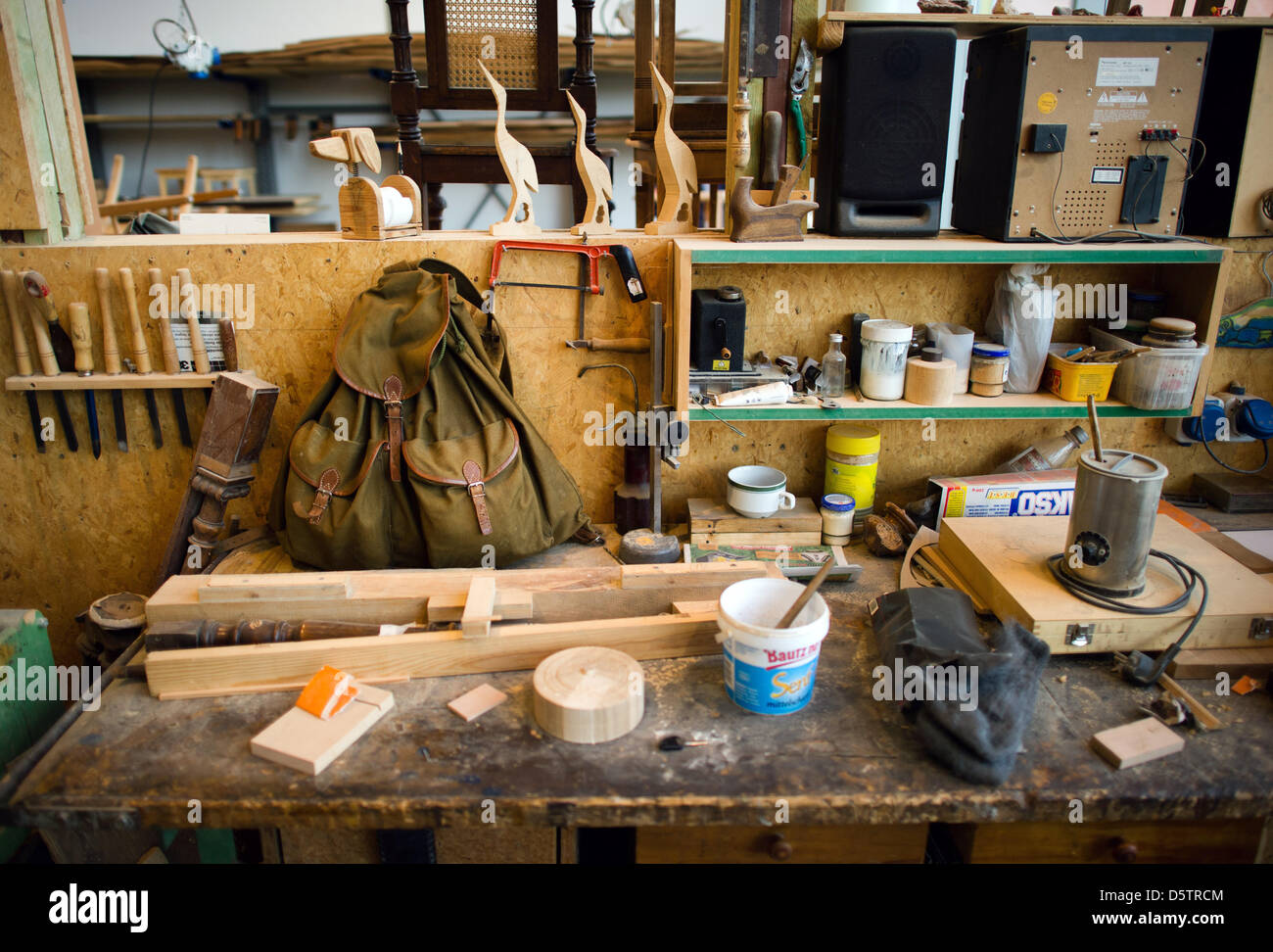 A workbench is pictured in a joinery in Dohna-Gamig, Germany, 19 ...