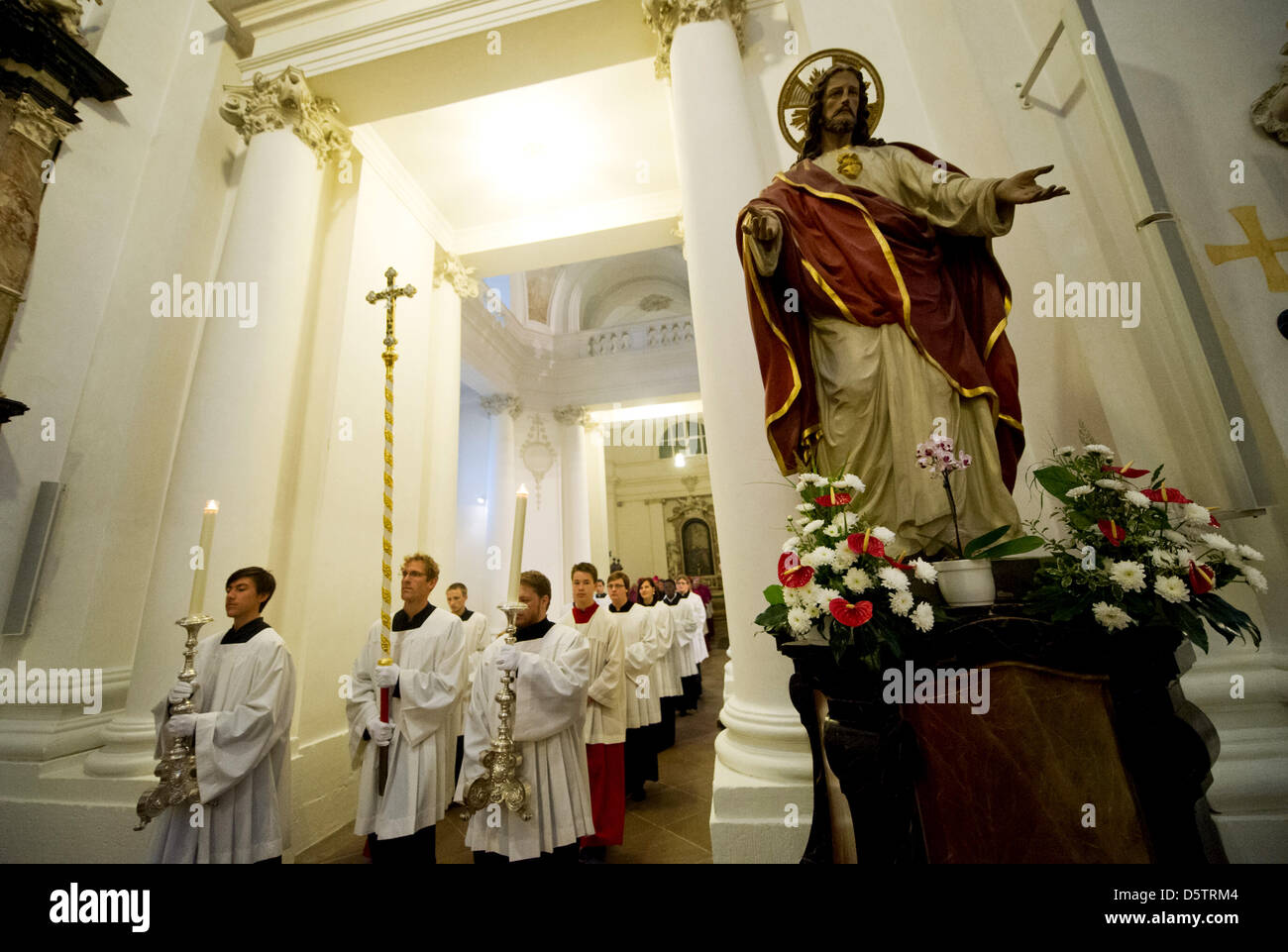 Ministrants enter the dome before the opening service of the traditonal ...