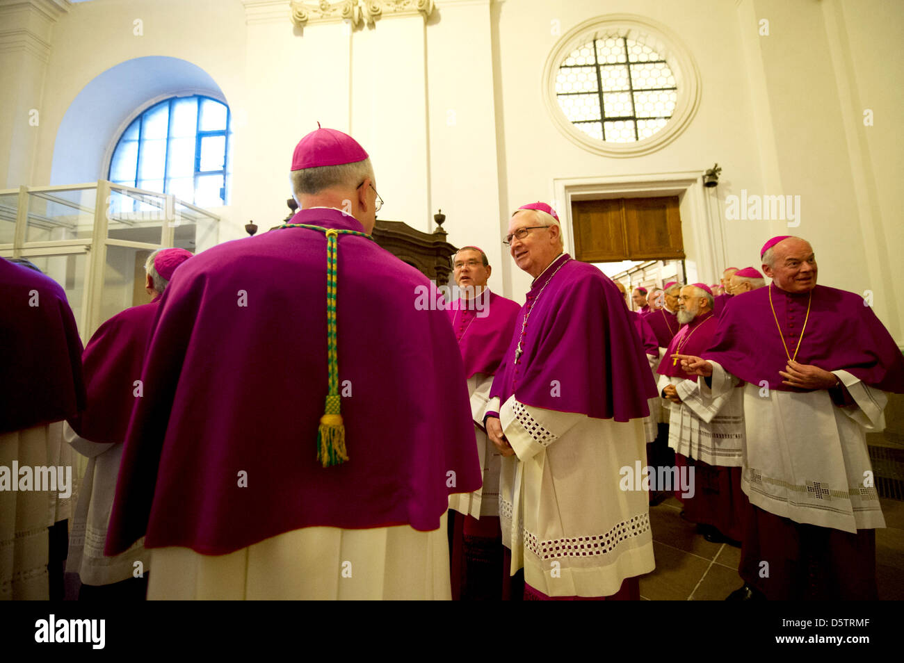 Members the German Bishops' Conference gather before the opening ...