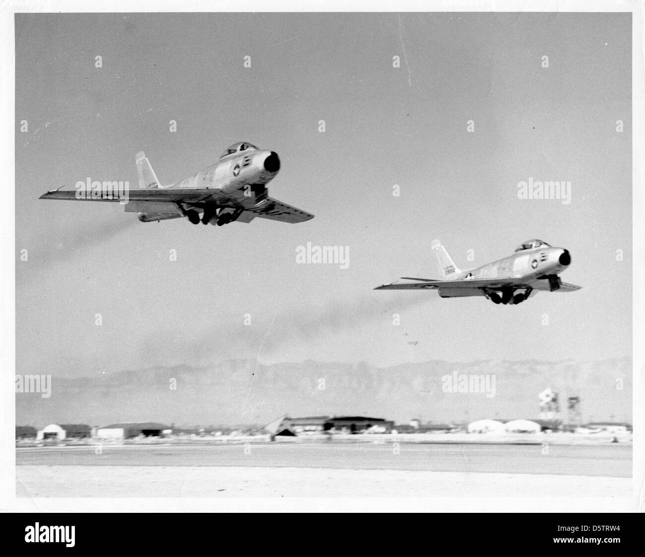 The North American F-86 Sabre, a transonic jet fighter, was widely used ...