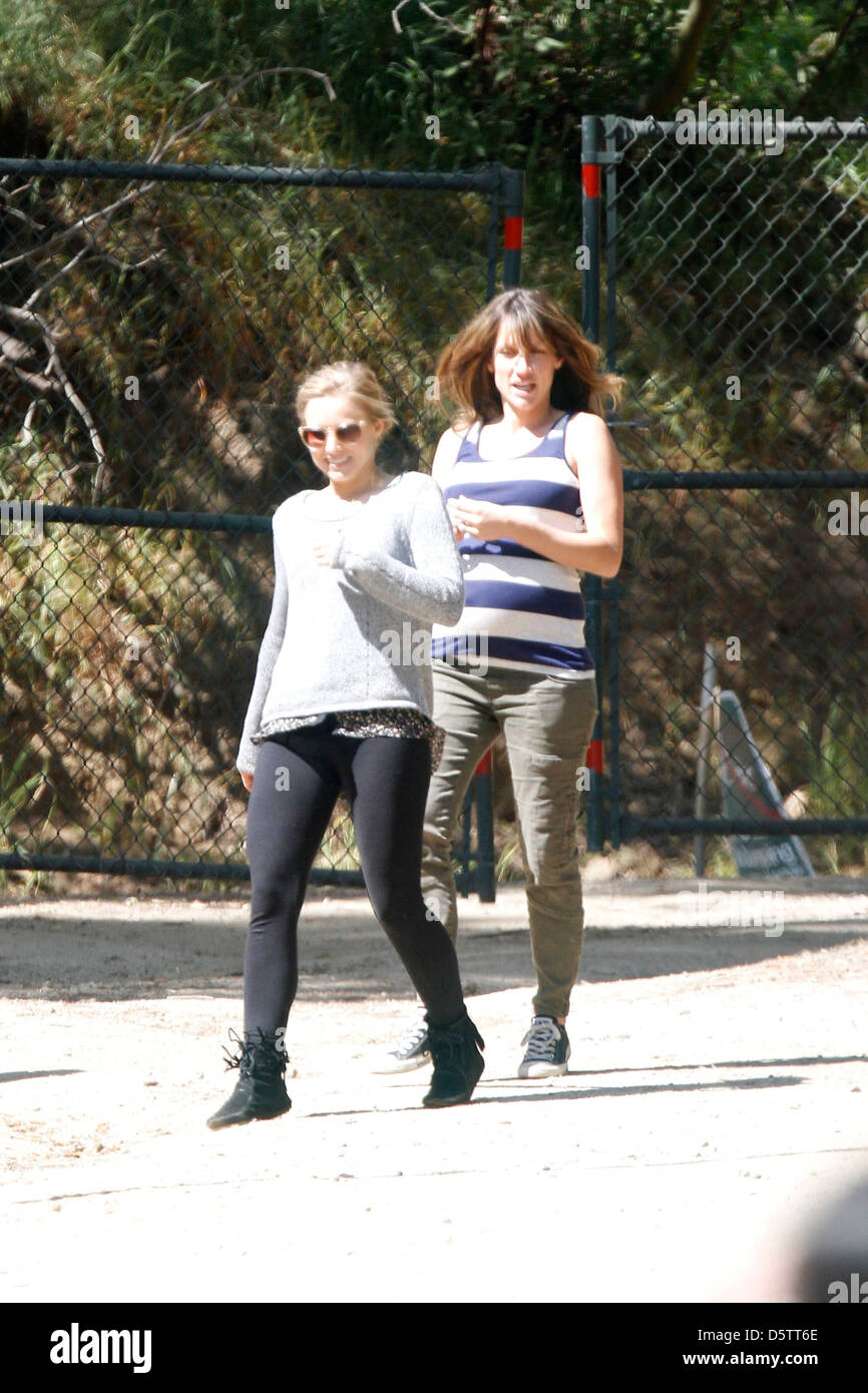 Kristen Bell enjoys a day the at the park with friends Los Angeles ...