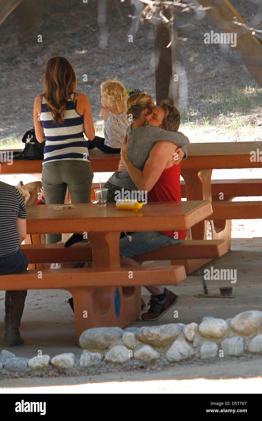 Kristen Bell enjoys a day the at the park with friends Los Angeles ...