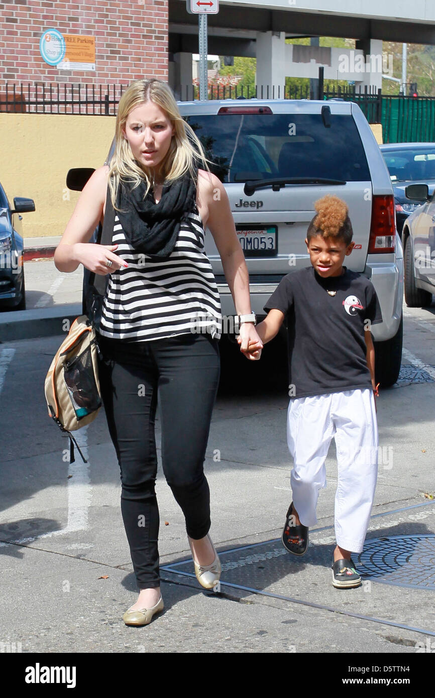 Johan Samuel is seen heading to lunch in Brentwood Los Angeles ...