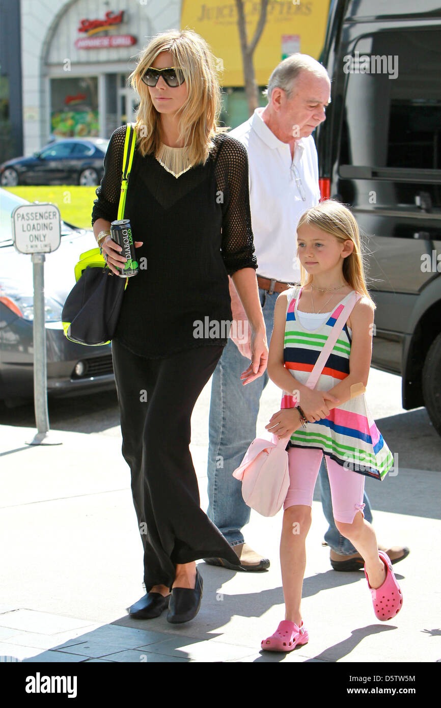 Heidi Klum and daughter Leni Samuel are seen heading to ballet class ...