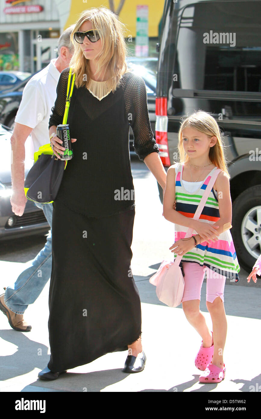 Heidi Klum and daughter Leni Samuel are seen heading to ballet class ...