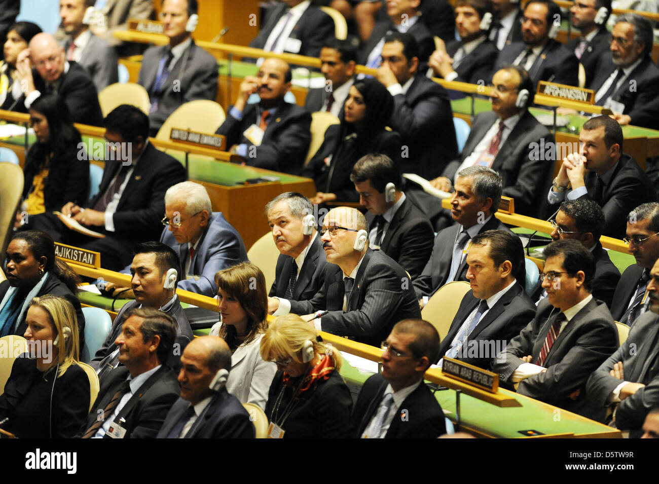 The audience listens as United States President Barack Obama addresses ...