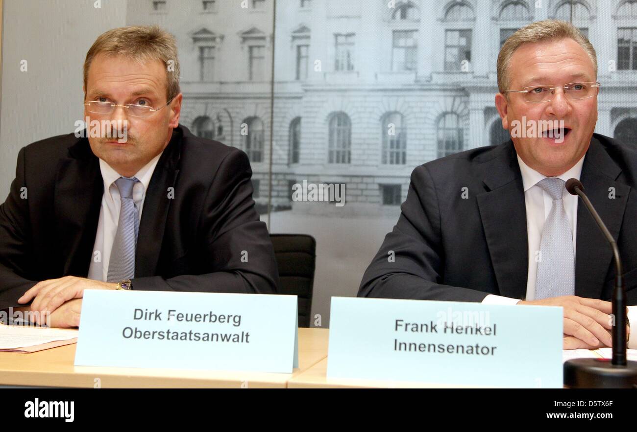 Berlin Senator of the Interior Frank Henkel (R) introduces his special ...