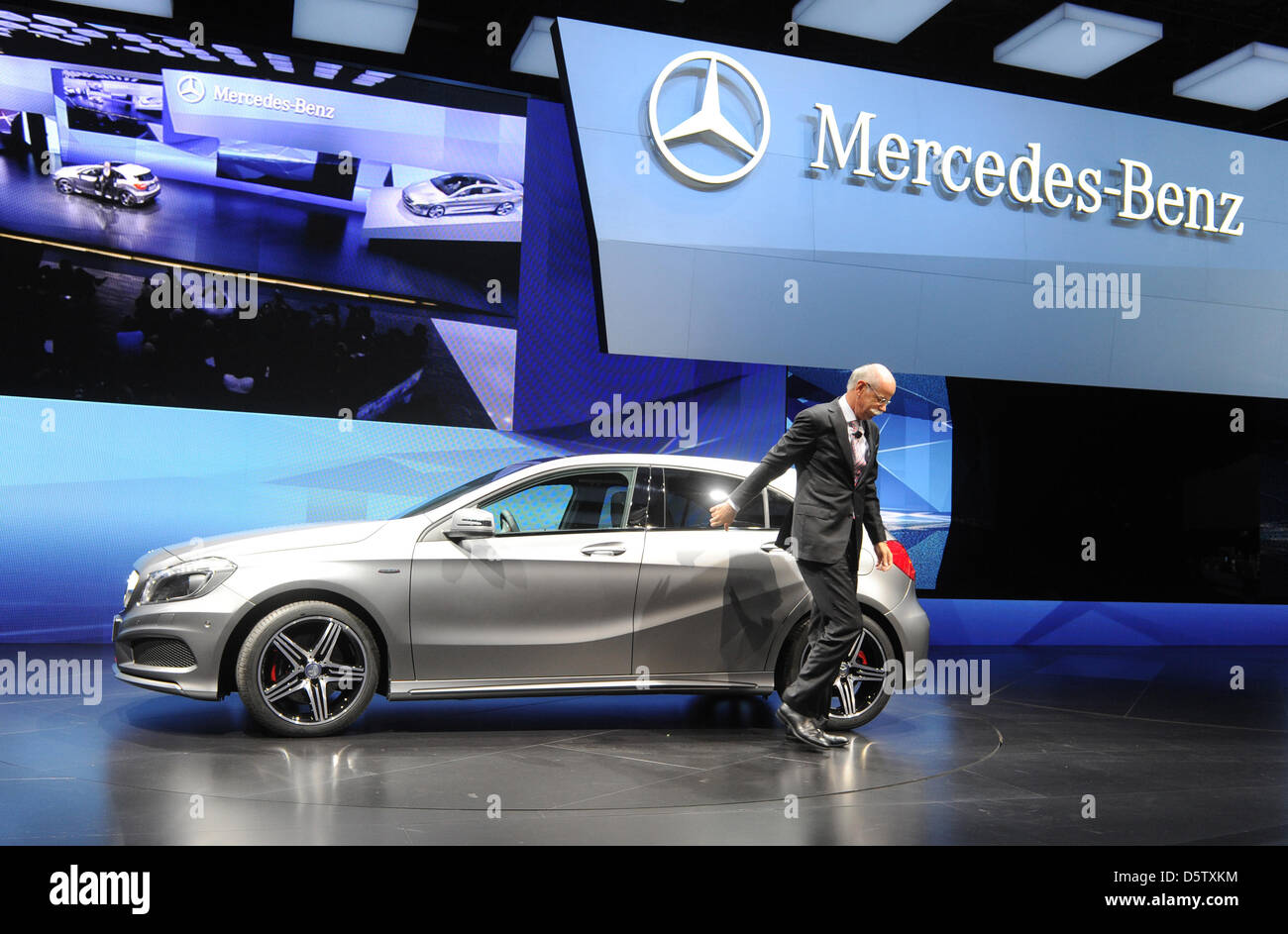 CEO of Daimler AG Dieter Zetsche presents the new Mercedes-Benz A-Class ...