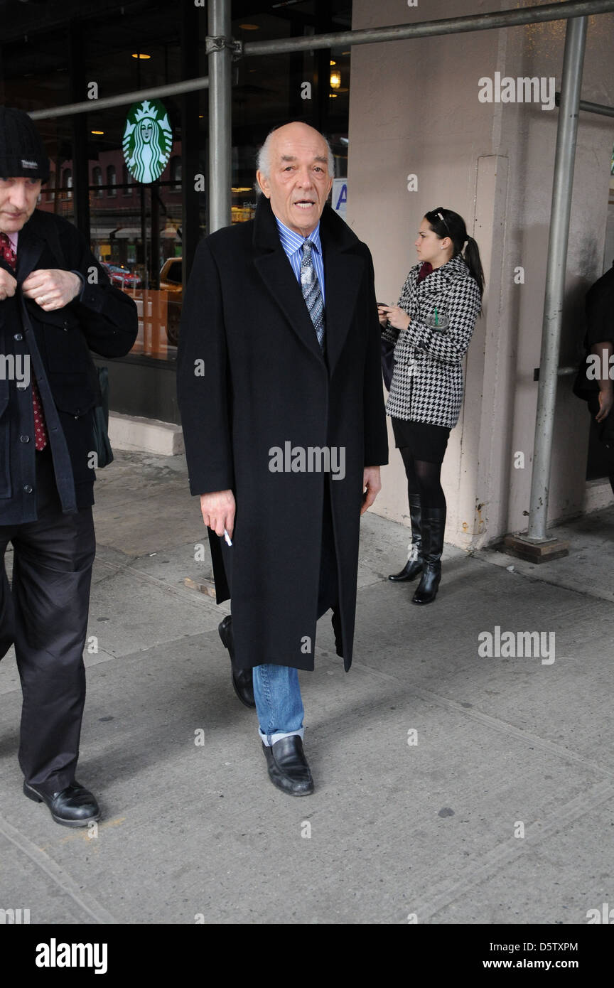 Actor Mark Margolis leaving a Starbucks in lower Manhattan New York ...