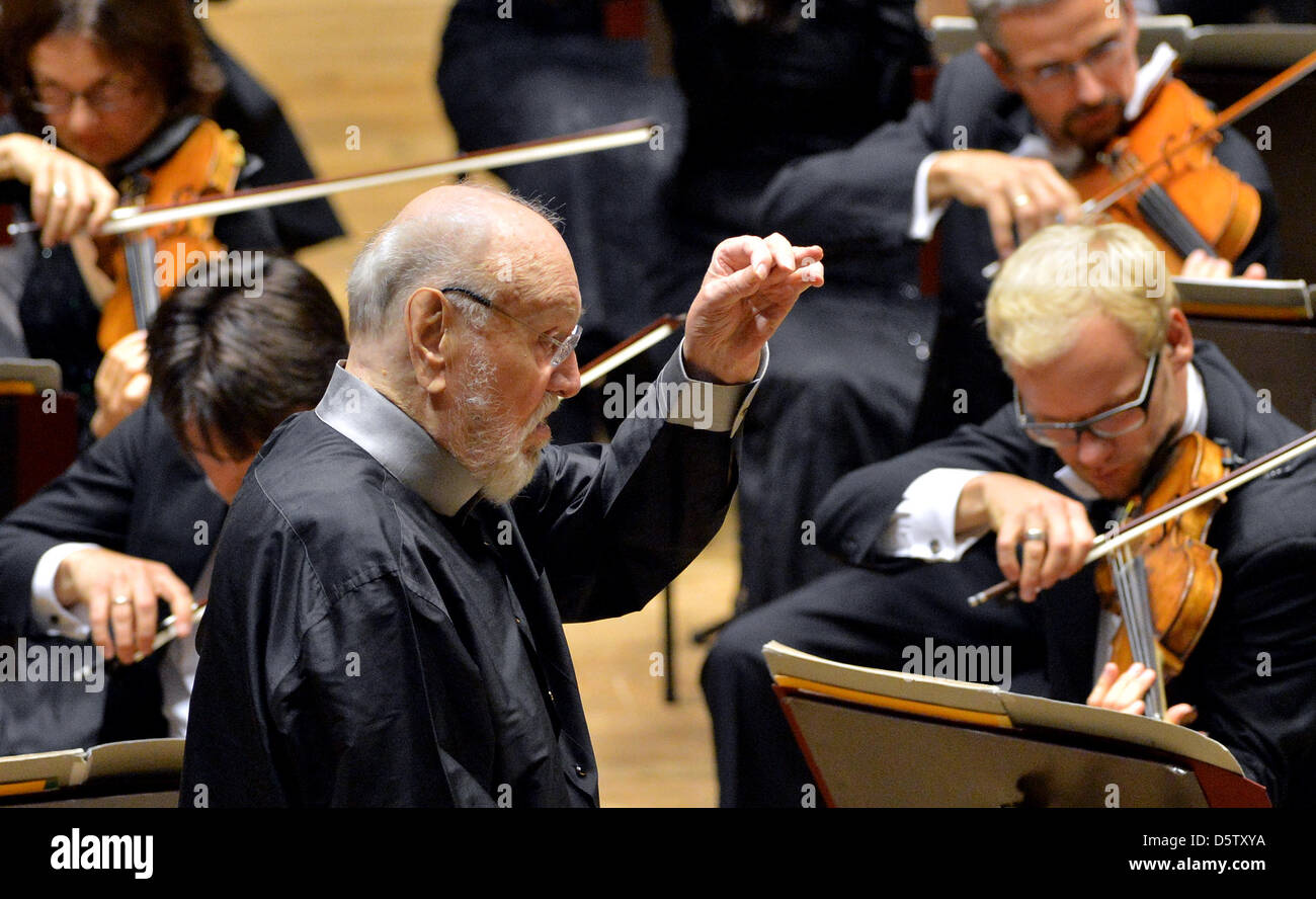 Longstanding chief conductor of the Gewandhaus, Kurt Masur, conducts at ...