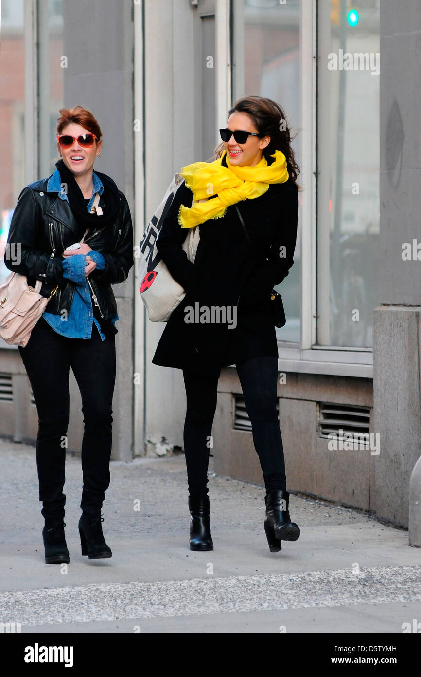 Jessica Alba out and about with a friend in Manhattan New York City ...