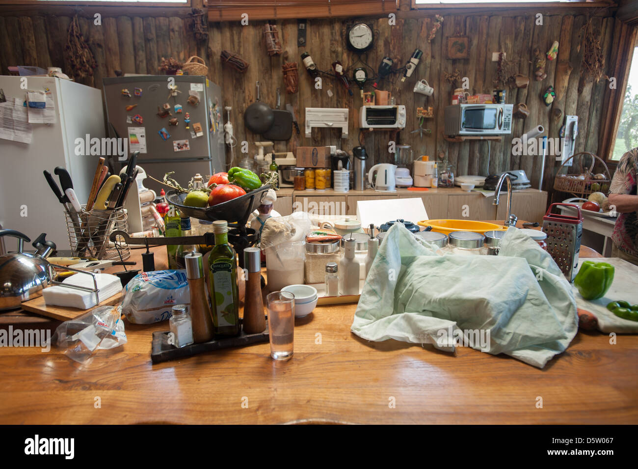 Farmhouse kitchen decorated in South American traditional and cultural ...