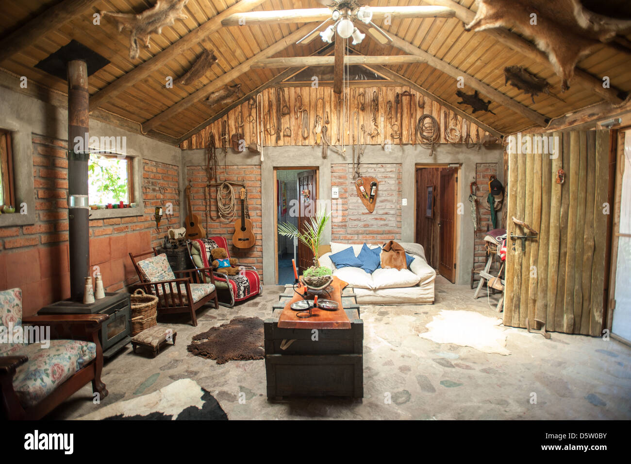 Farmhome decorated in South American traditional and cultural style in ...