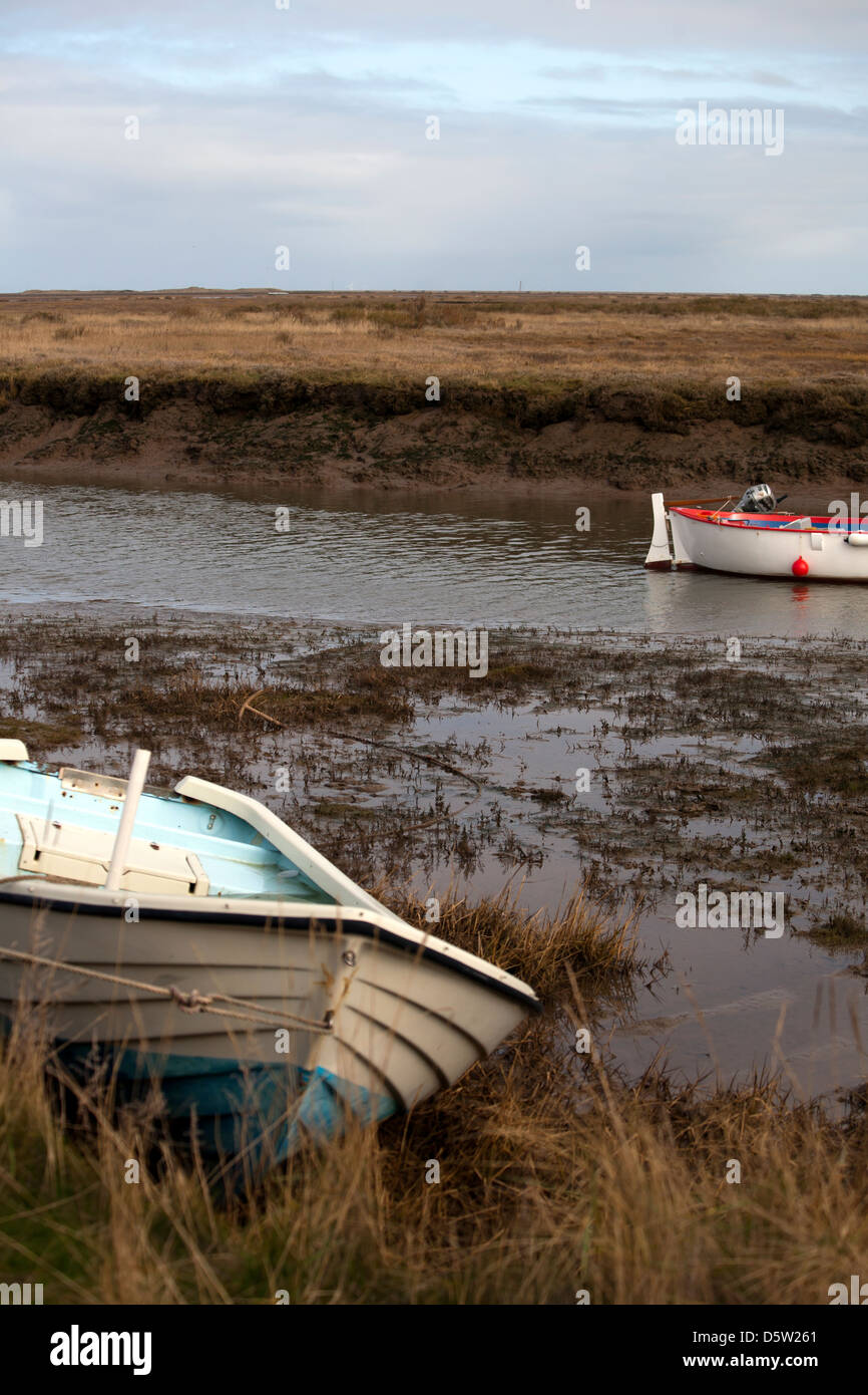 Boats in the salt sea marshes Stock Photo - Alamy