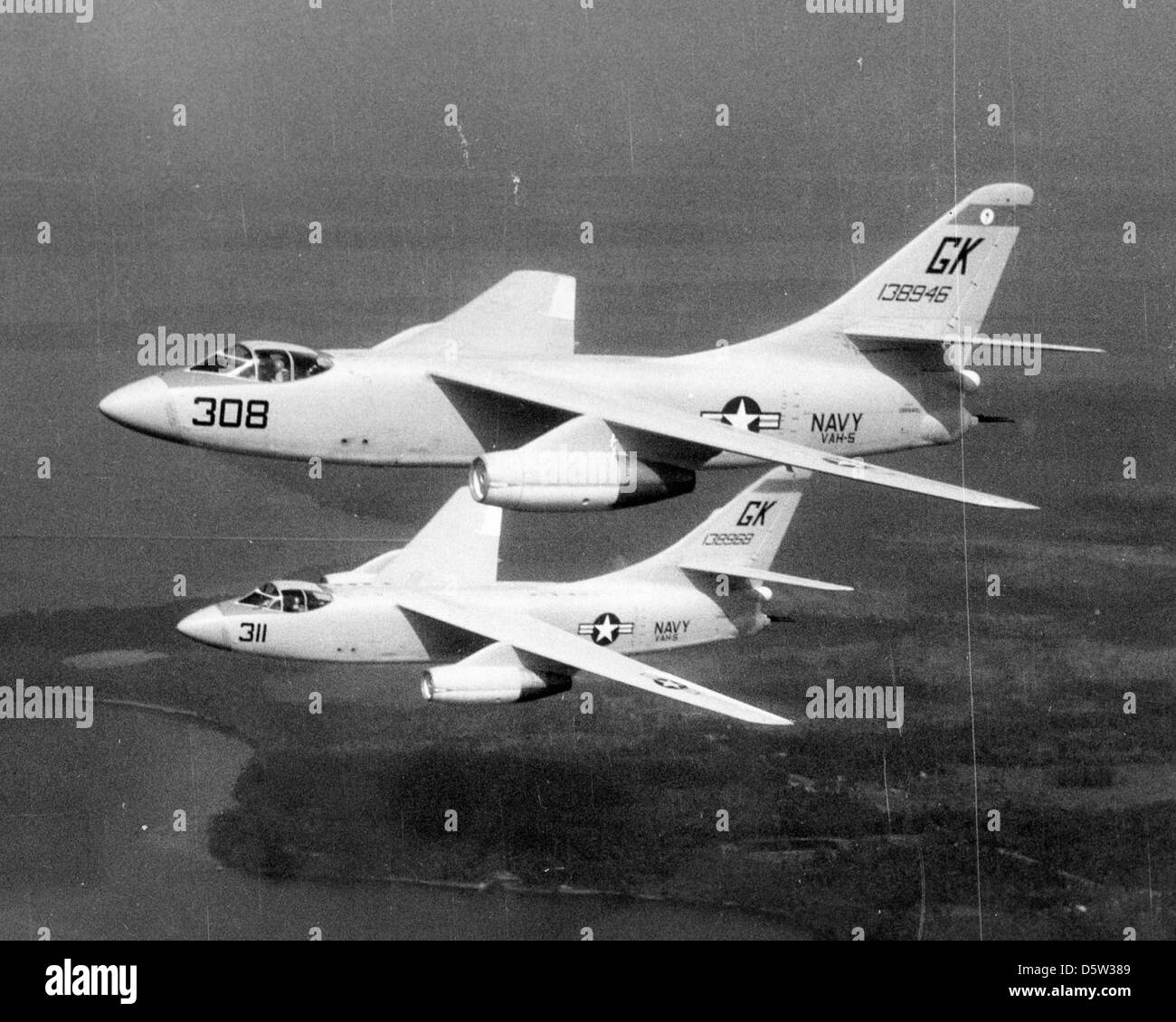 Douglas A3D-2 "Skywarriors" of VAH-5 Squadron Stock Photo - Alamy