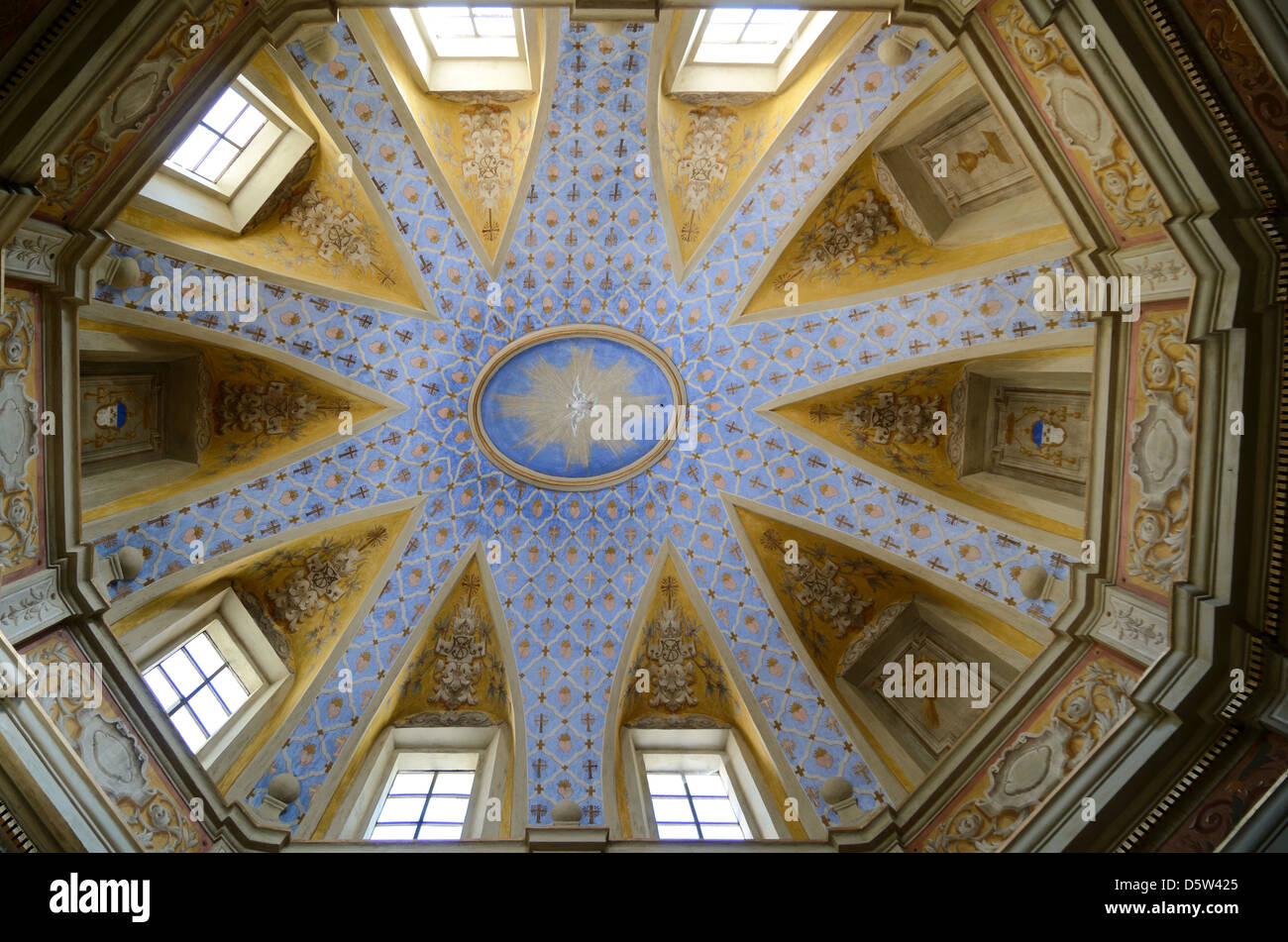 Octagonal Painted Baroque Ceiling and Interior Saint Michel Chapel La ...