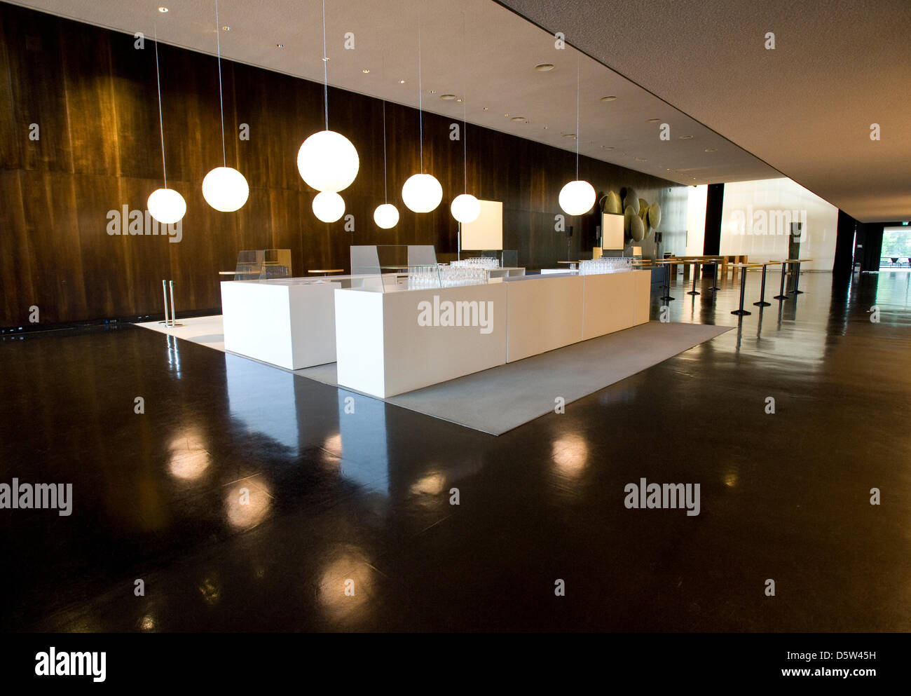 View of the foyer of Deutsche Oper Berlin (German Opera House) in ...