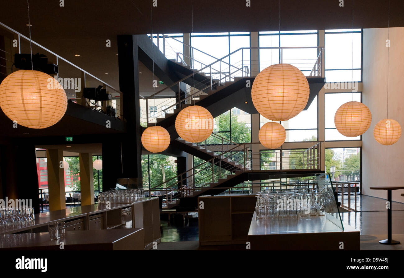 View of the foyer of Deutsche Oper Berlin (German Opera House) in ...