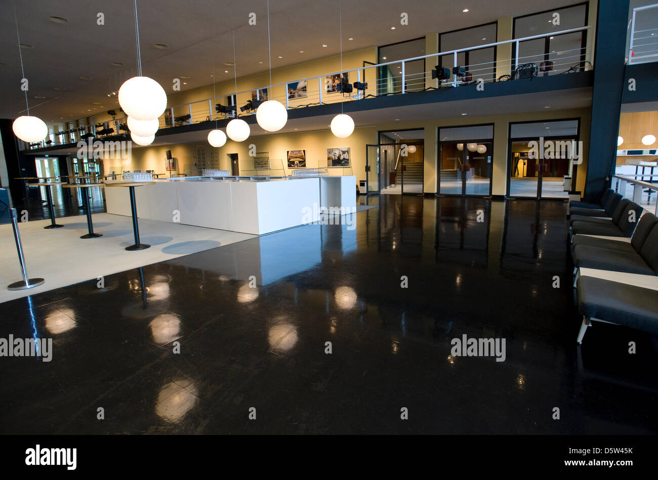 View of the foyer of Deutsche Oper Berlin (German Opera House) in ...