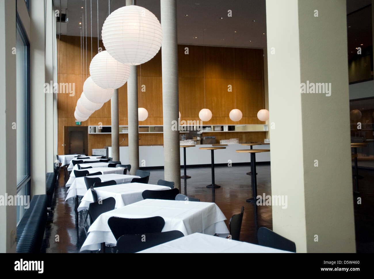 View of the foyer of Deutsche Oper Berlin (German Opera House) in ...