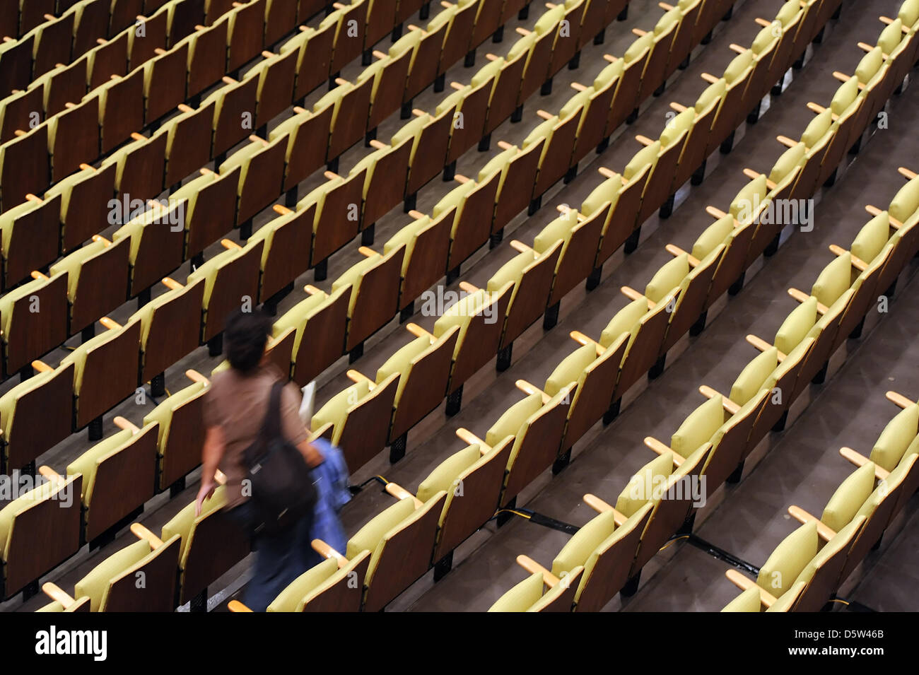 Seats in the auditorium of Deutsche Oper Berlin (German Opera House) in ...