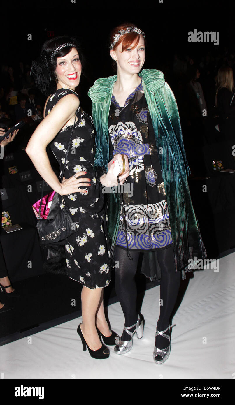 Sarah Sophie Flicker and Model Karen Elson Mercedes-Benz Fashion Week ...
