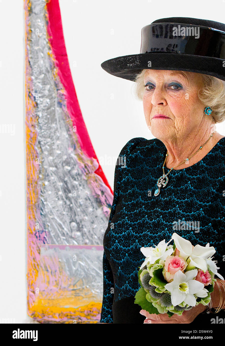 Queen Beatrix of The Netherlands opens the exhibition Point de Vue, 200 ...