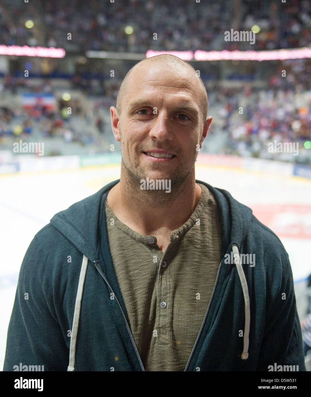 Mannheim's Dennis Seidenberg is pictured at the stadium during a DEL ...