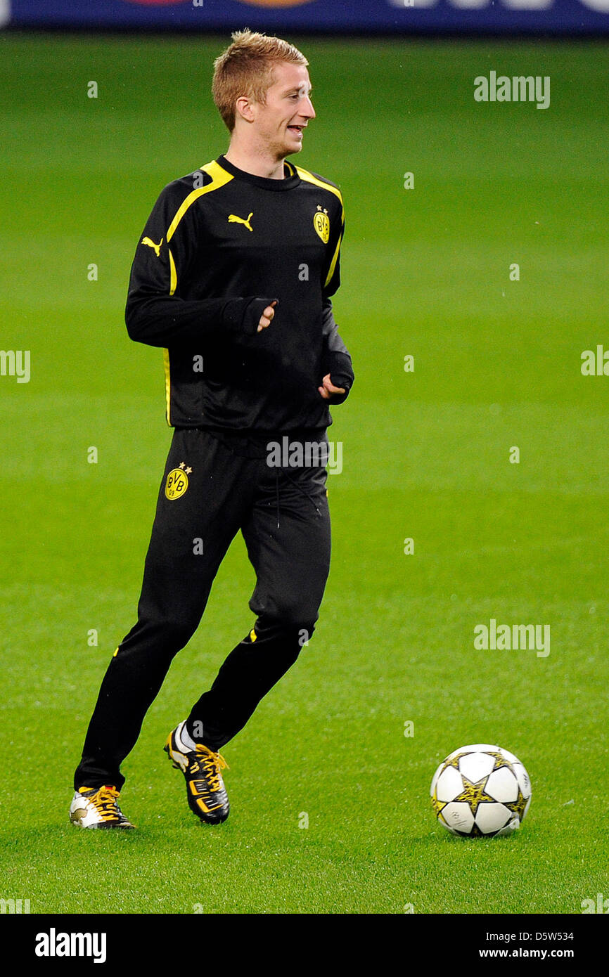 Dortmund's Marco Reus is pictured during the final rehearsal at the ...