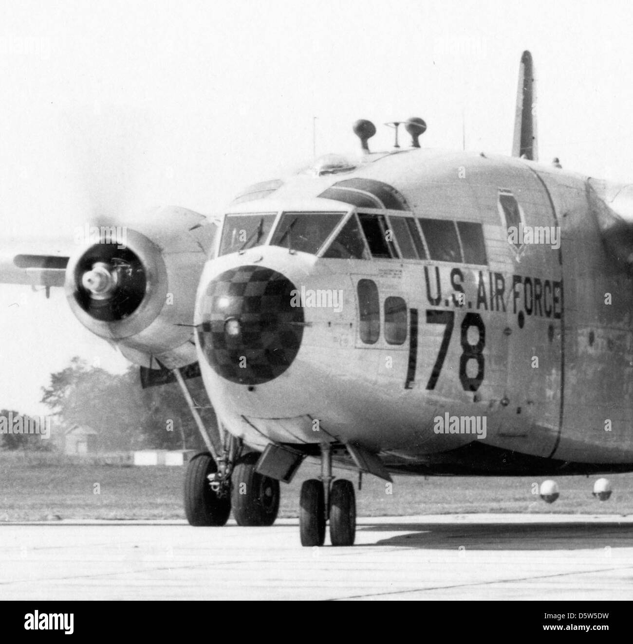 The Fairchild C-119C 'Flying Boxcar' was a twin-engine transport ...