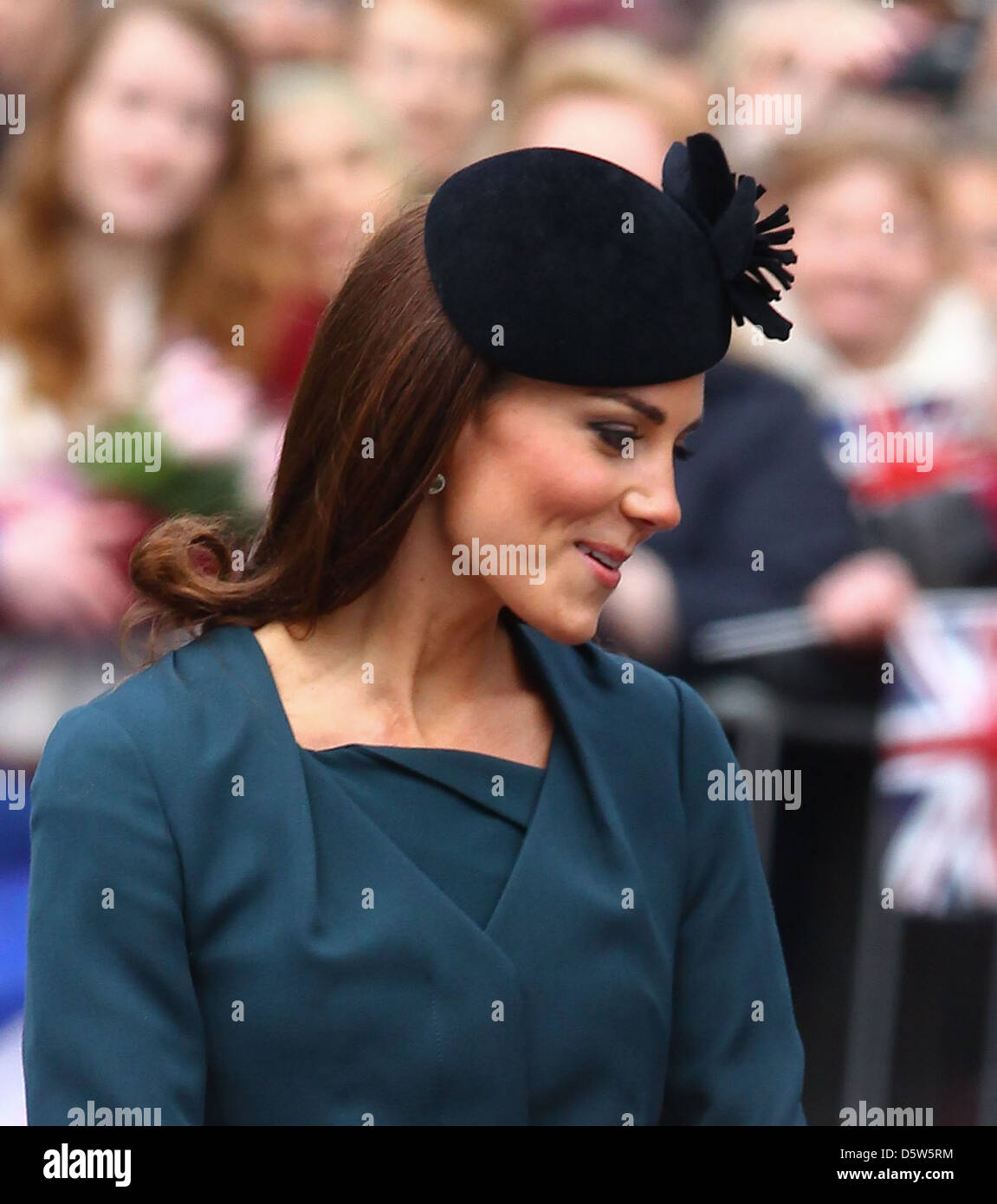 Catherine, Duchess of Cambridge, aka Kate Middleton greets members of ...