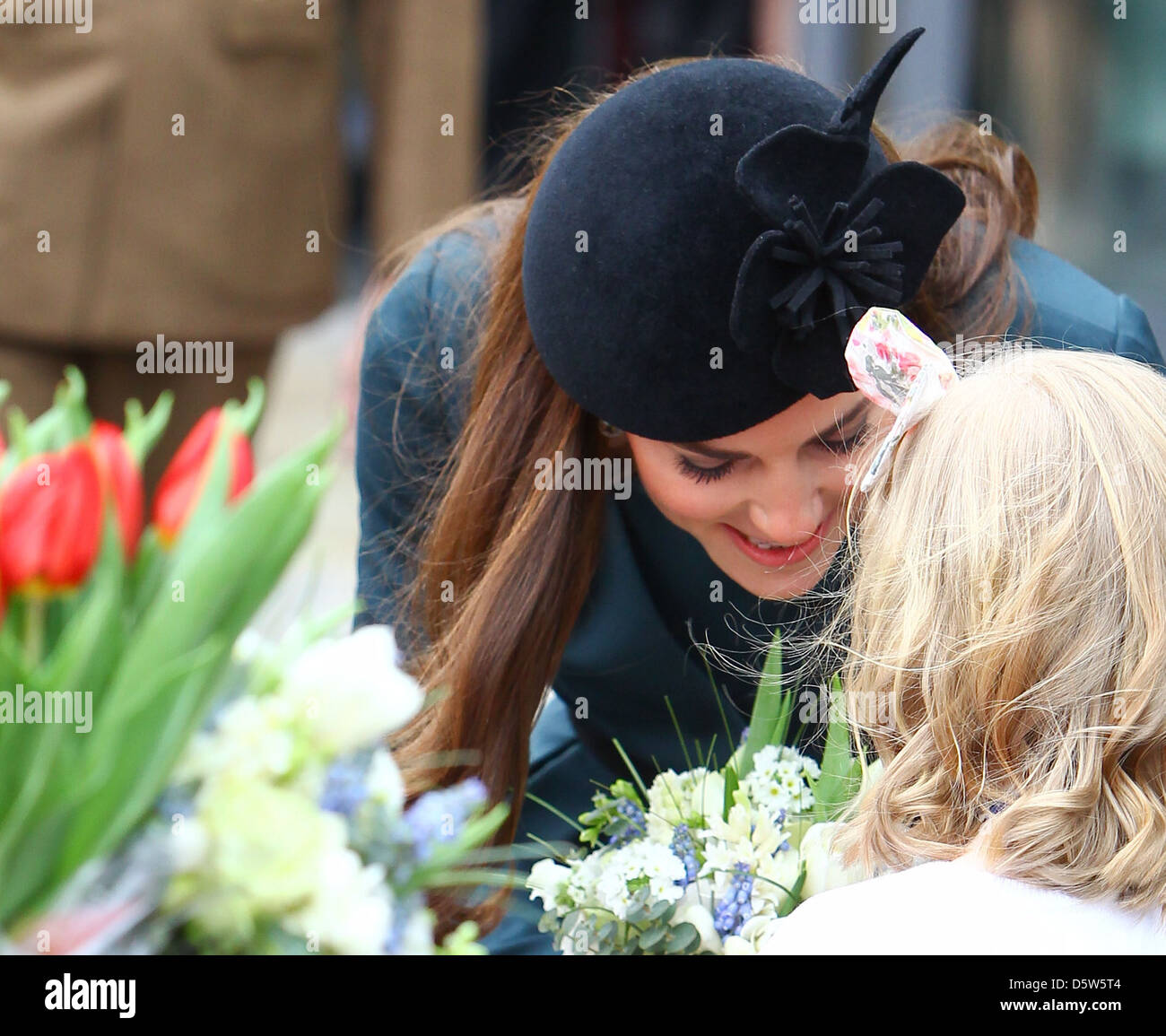 Catherine, Duchess of Cambridge, aka Kate Middleton greets members of ...